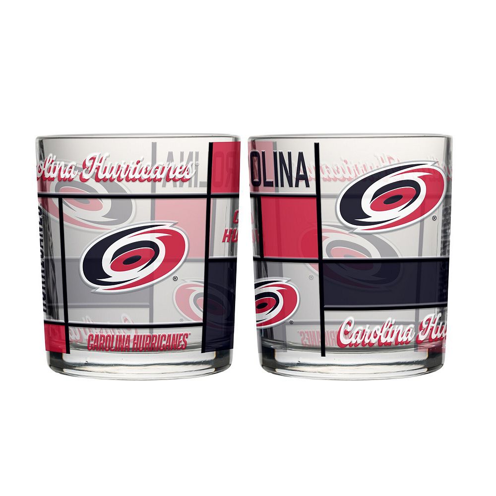 Logo Brands Carolina Hurricanes 12oz. Quilted Stained Two-Pack Rocks ...