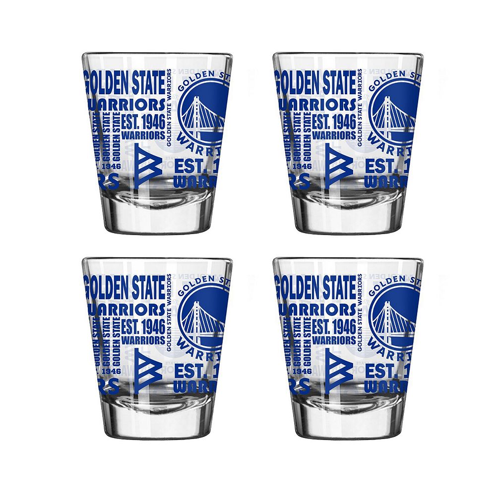 Golden State Warriors 4-Pack 2oz. Shot Glass Set