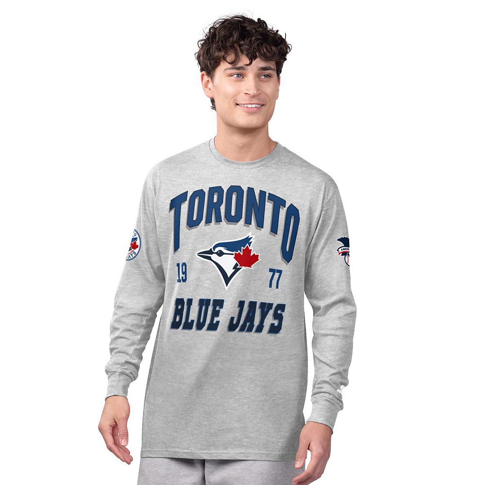 Men's Starter Heather Gray/Royal Toronto Blue Jays Two-Pack Long Sleeve ...