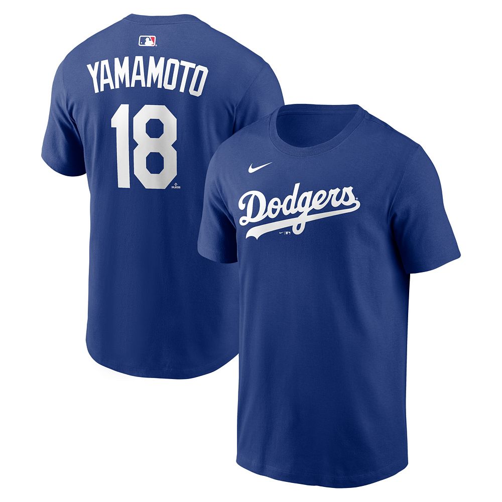 Men's Nike Yoshinobu Yamamoto Royal Los Angeles Dodgers Home Name ...