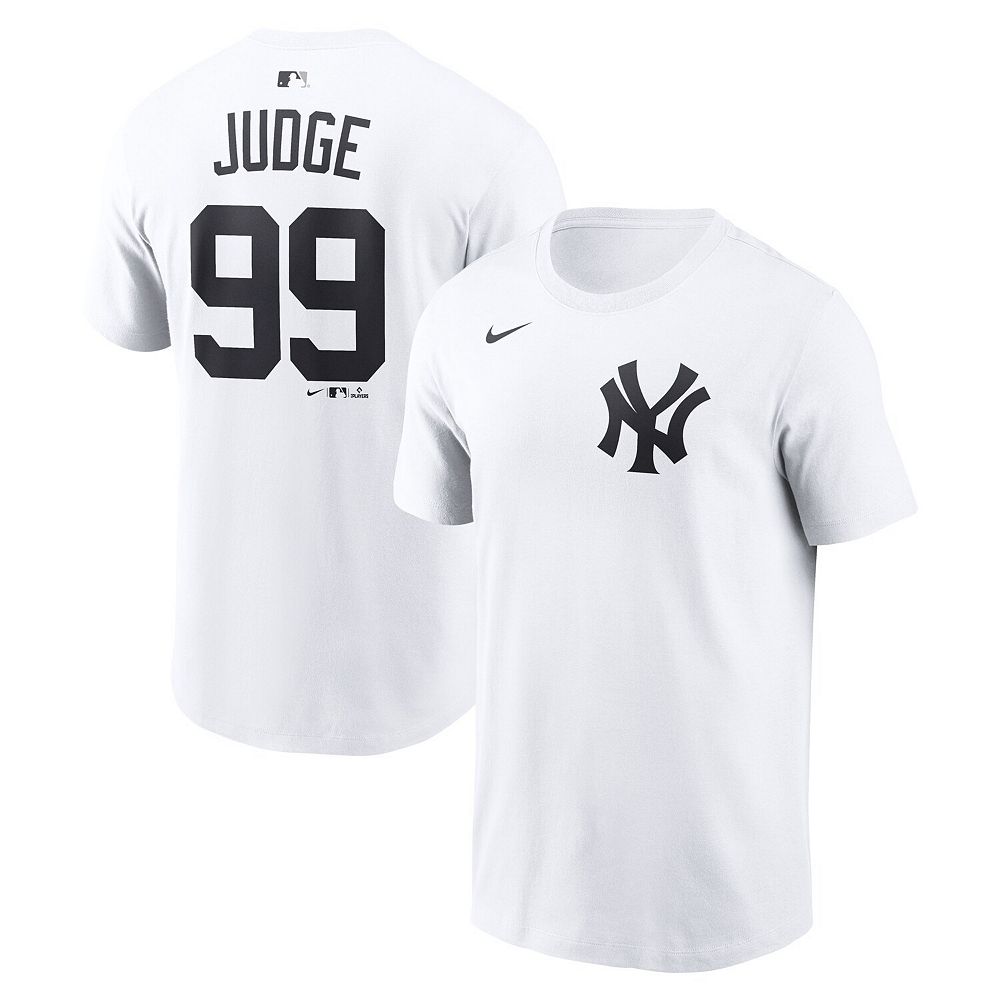 Men's Nike Aaron Judge White New York Yankees Name & Number T-Shirt