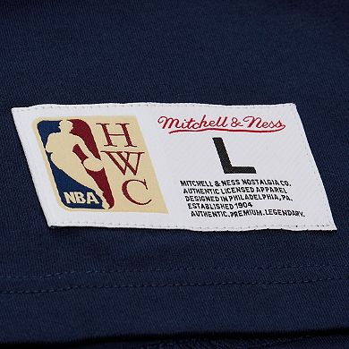 Men's Mitchell & Ness Navy Dallas Mavericks Hardwood Classics Throw It ...