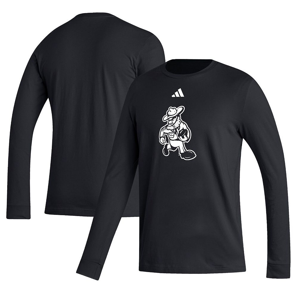 Men's adidas Black Texas A&M Aggies Ol' Sarge Football Long Sleeve T-Shirt
