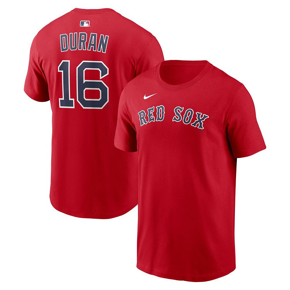 Men's Nike Jarren Duran Red Boston Red Sox Name & Number T-Shirt
