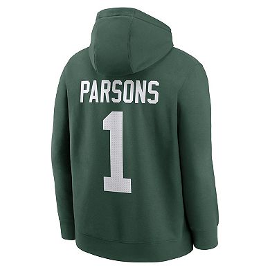 Men's Nike Micah Parsons Green Green Bay Packers Player Name & Number ...