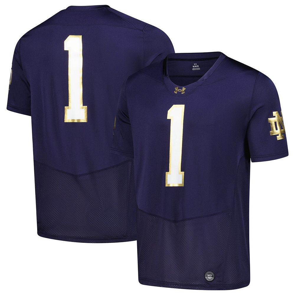Men's Under Armour Navy Notre Dame Fighting Irish Replica Football Jersey