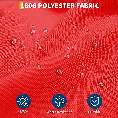 10FT Solar Patio Umbrella, LED Lights with Tilt & Crank, 8-Rib Steel ...