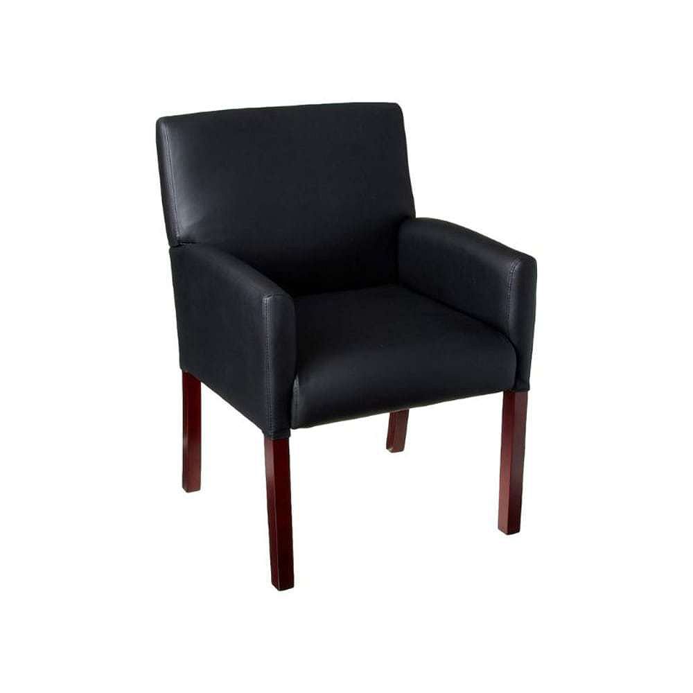 Mahogany Finish Reception Box Arm Chair