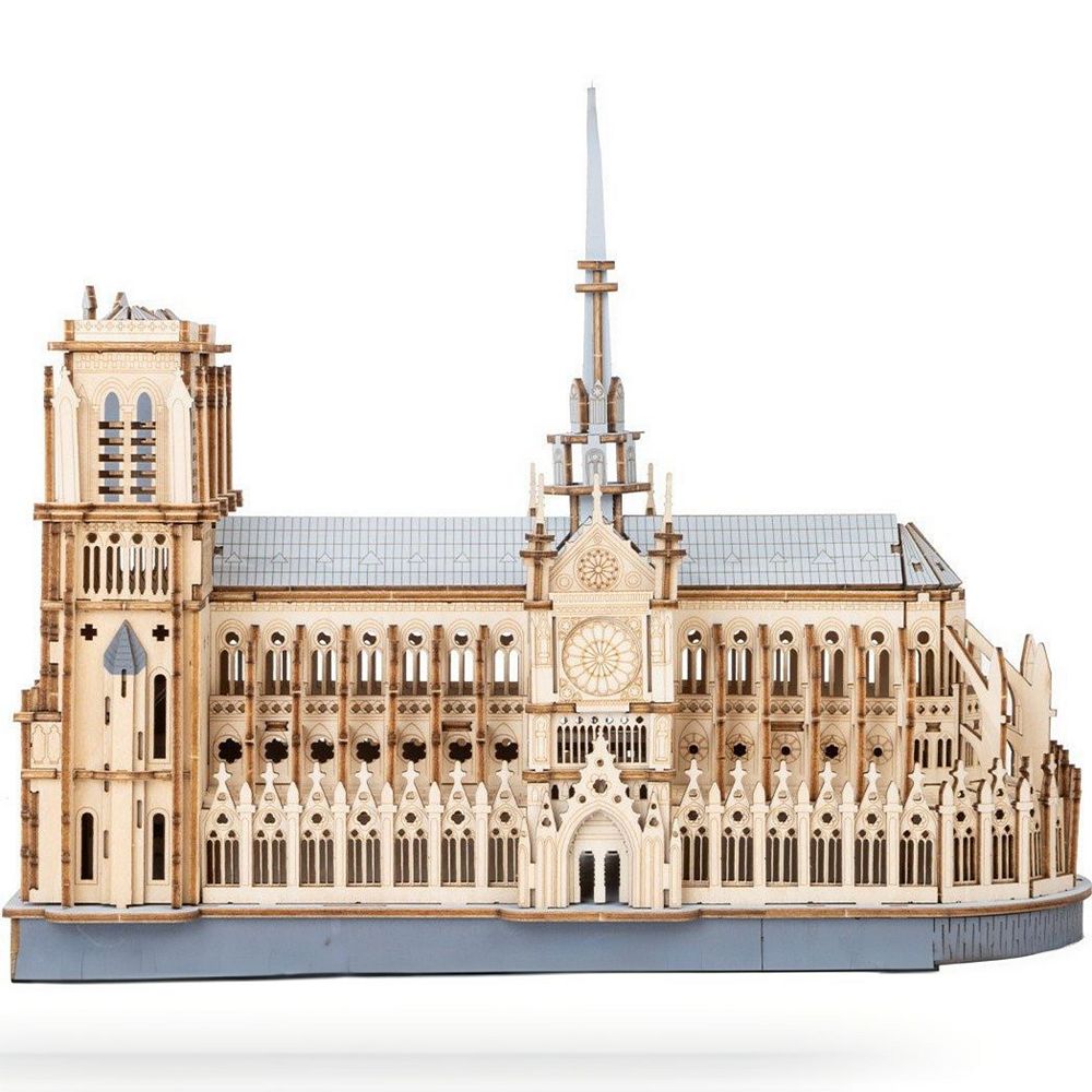 DIY 3D Wood Puzzle: Paris Cathedral 330 pieces