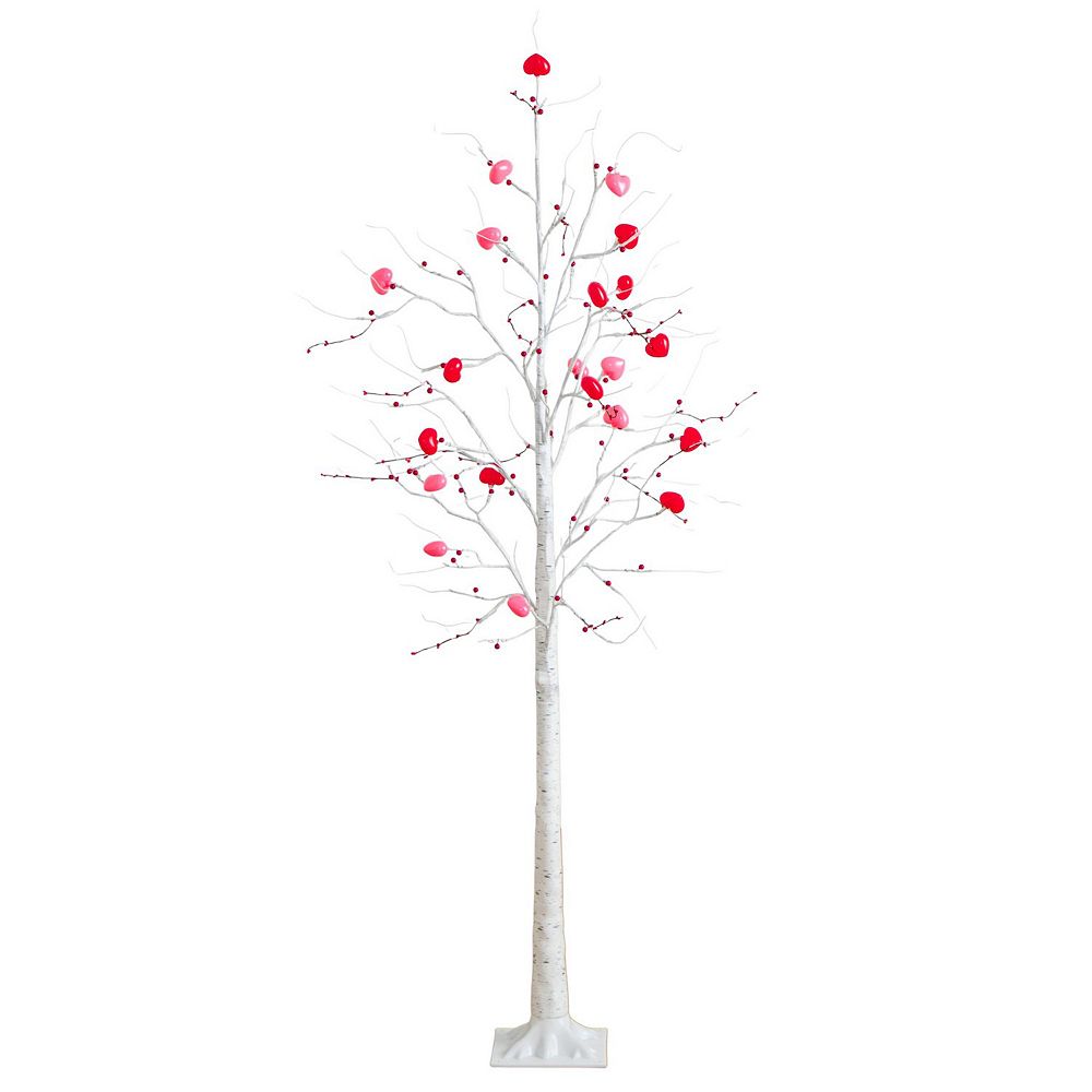 nearly natural Pre-Lit Artificial Twig Tree with 96 Heart Shaped LED Lights