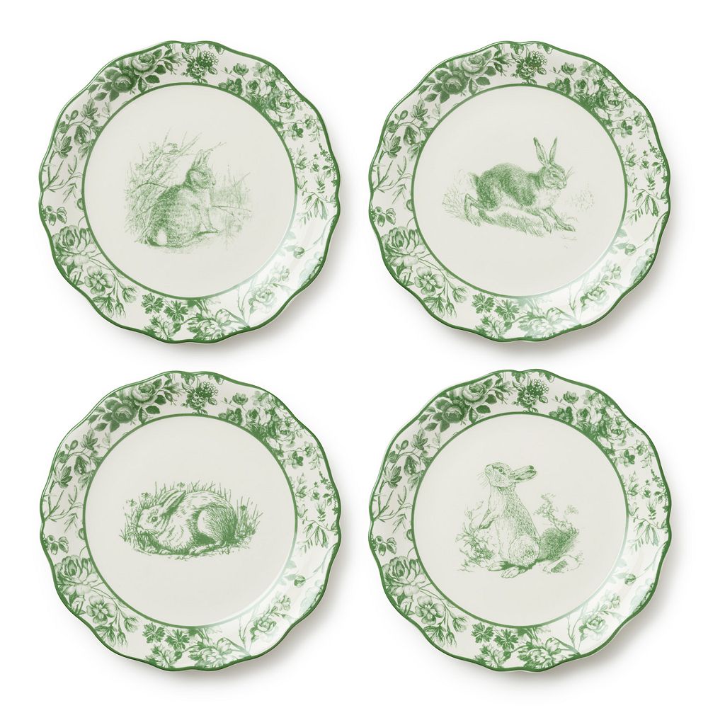 Certified International Le Jardin 4-Piece Salad Plate Set