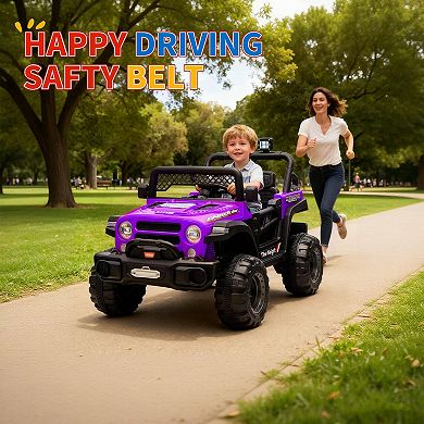 12V Kids Electric Ride on Truck，Parent Remote Control Car for Kids ...