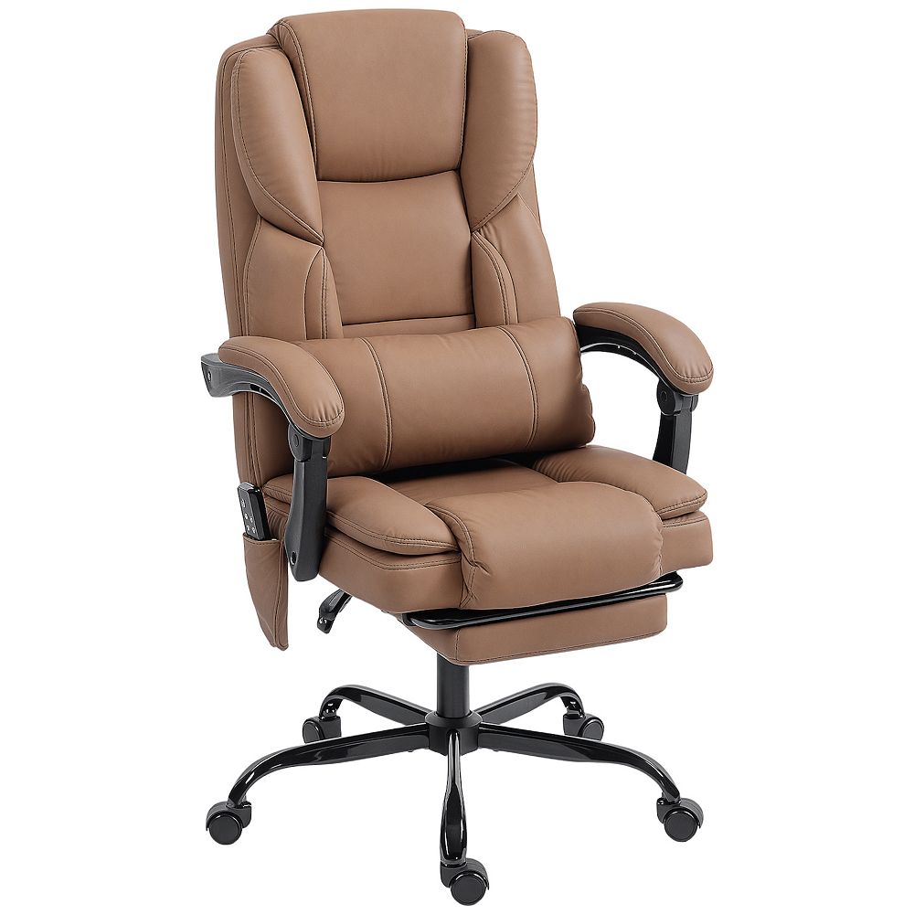 HOMCOM Office Chair with Massage, Reclining Desk Chair
