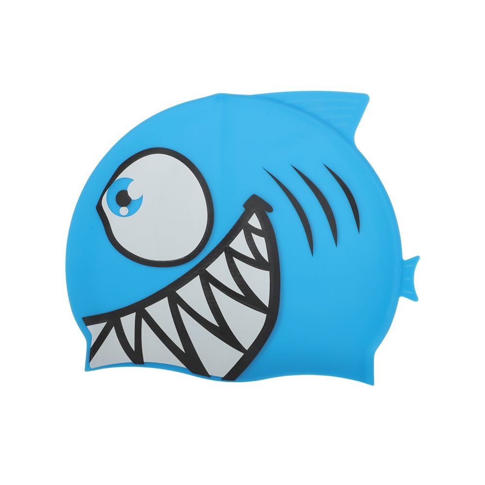 Waterproof Cartoon Fish Pattern Swim Cap for Child 1 Pc