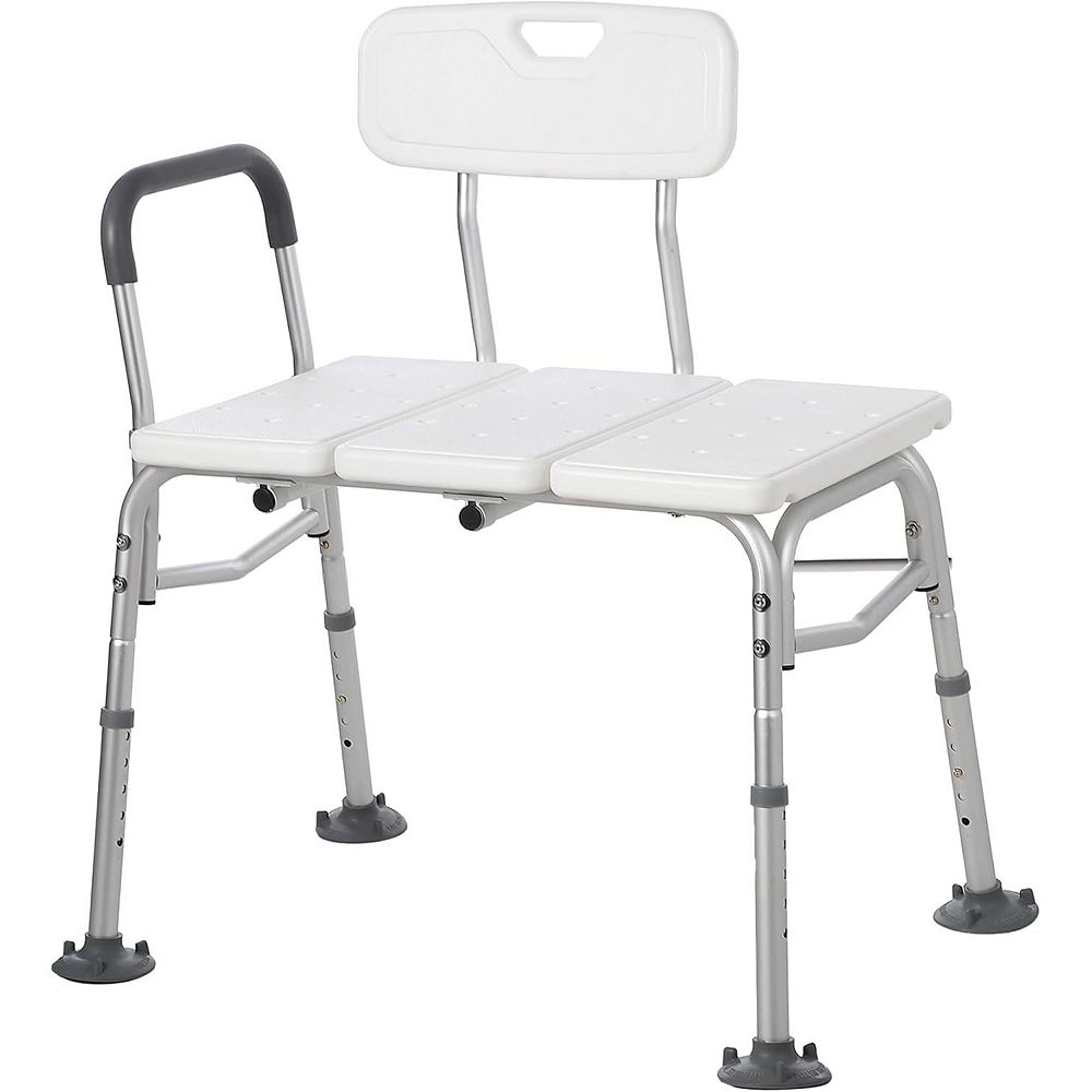 Tub Transfer Bench,Shower Chair for Bathtub W/Backrest&Padded Armrest ...