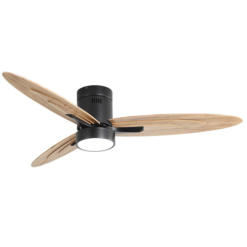ELEMENT ACE 56 Inch Modern Flush Mount Ceiling Fan with LED Light and ...