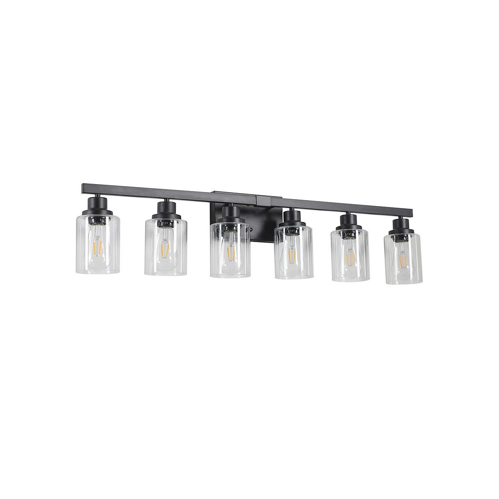 ELEMENT ACE Contemporary Six-Light Bathroom Vanity Lighting Fixture ...