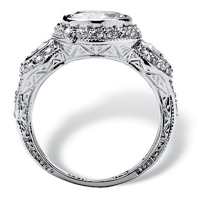PalmBeach Jewelry 3.09 TCW White Round Cubic Zirconia .925 Sterling ...