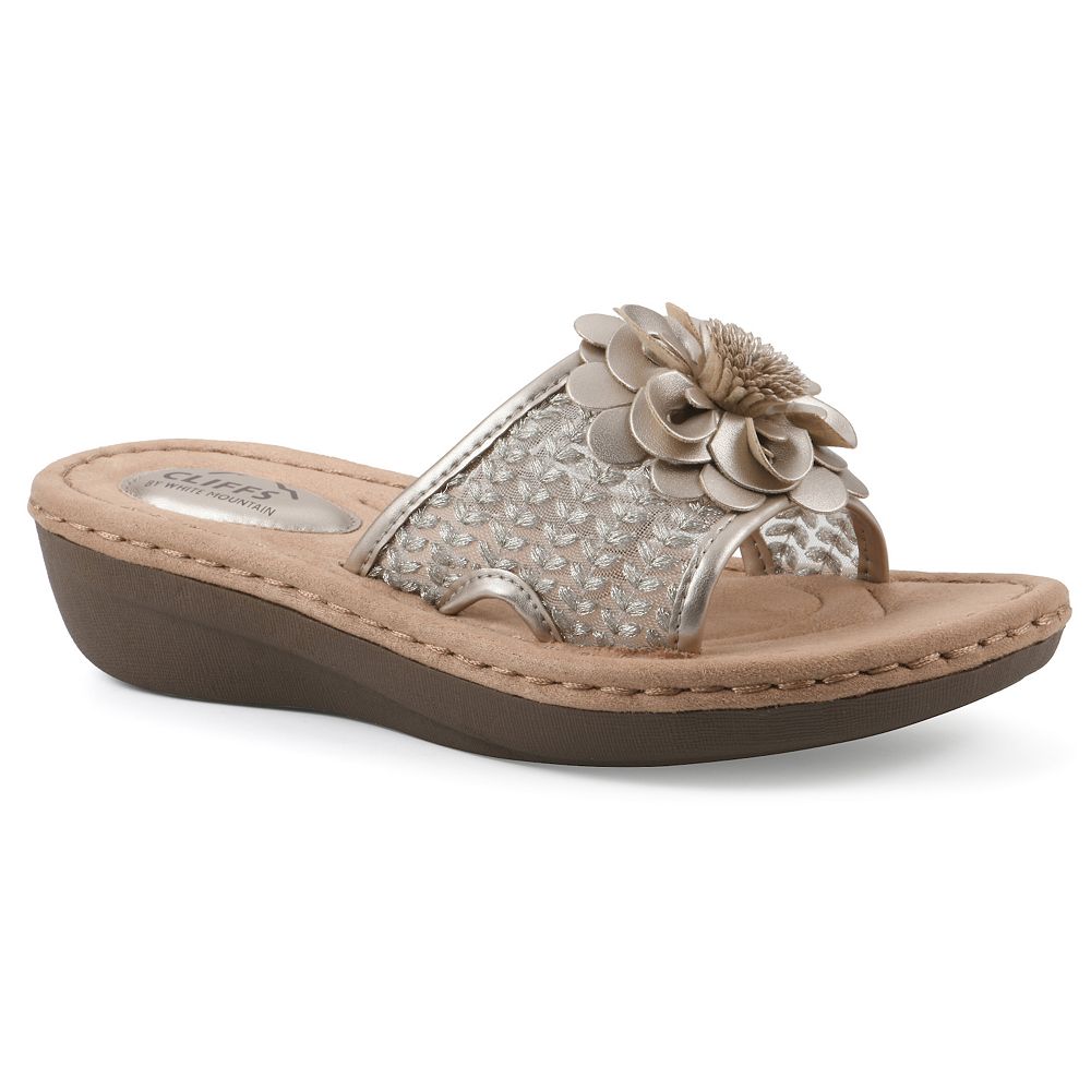 Cliffs by White Mountain Chill 2 Women's Floral Wedge Sandals