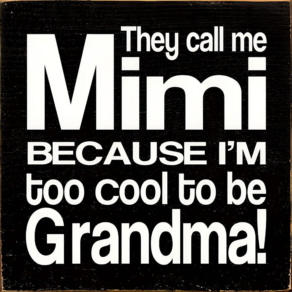 Mimi Gift Wood Sign Square Rustic Farmhouse Wall or Desk Decor