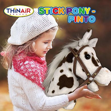 Thin Air Brands Realistic Sounds Stick Pony Pinto Interactive Ride-On ...