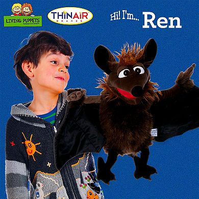 Thin Air Brands Living Puppets 26-Inch Ren The Flying Bat Plush Hand ...