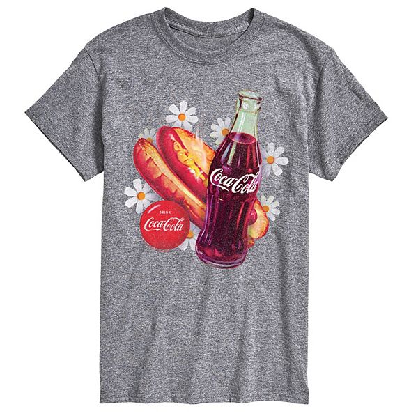 Men's Coca-Cola Bottle & Hot Dog Vintage Graphic Tee