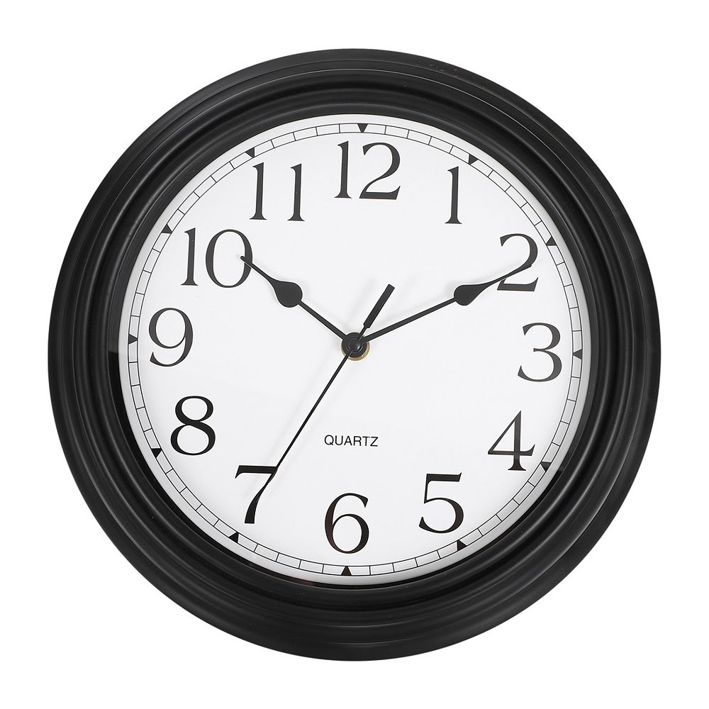 Vintage Wall Clock, 12" Plastic Finish Clock, Battery Operated Easy ...