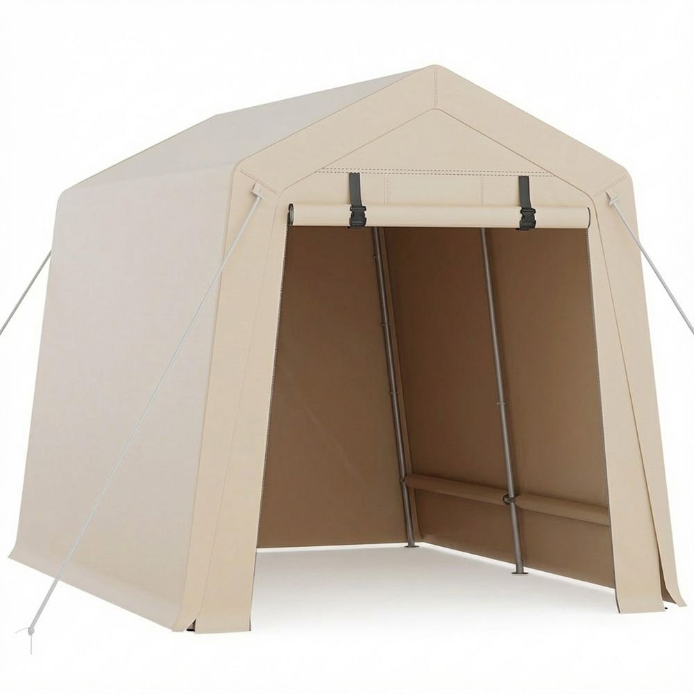Heavy Duty Portable Carport Shelter with Roll-Up Windows and Removable ...