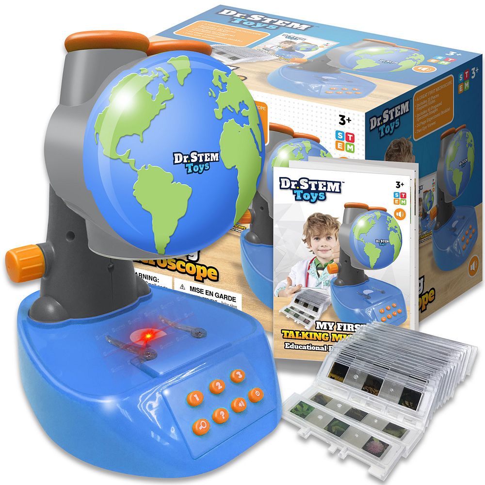 Dr. STEM My First Talking Microscope Science Examination Kit With 20 ...