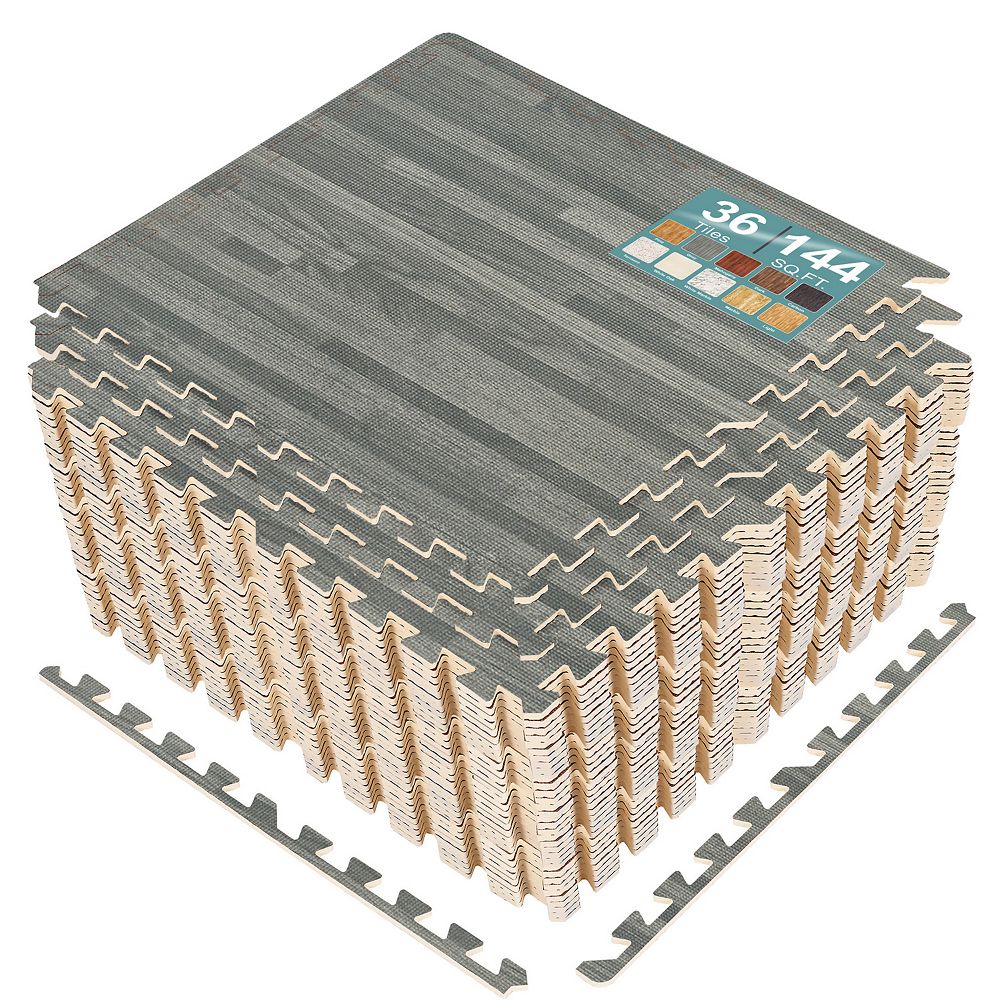 Sorbus 36 Tiles 144 Sq ft Interlocking Floor Foam Tile Mats - for Home ...