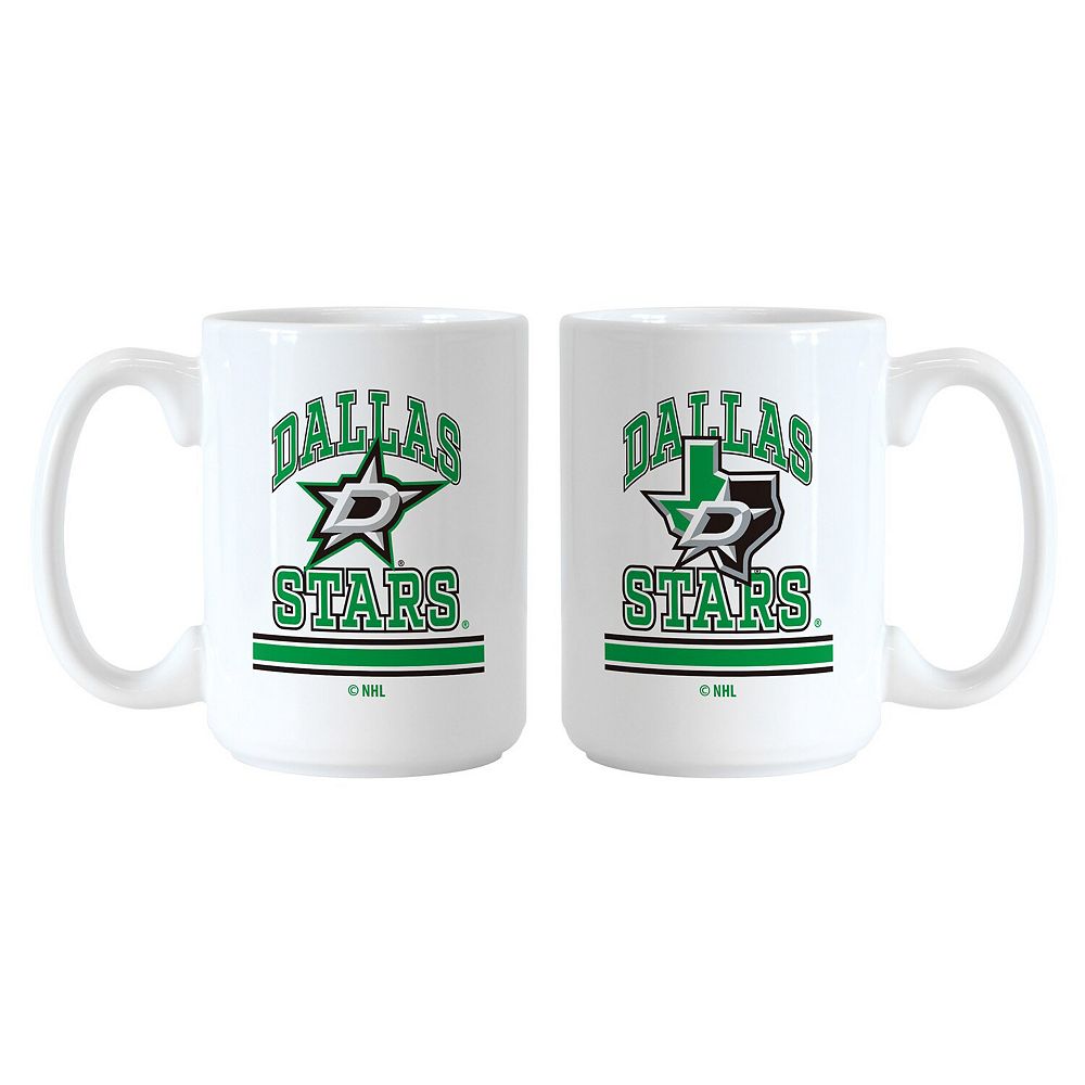 Logo Brands Dallas Stars 15oz. Current & Throwback Mug Set