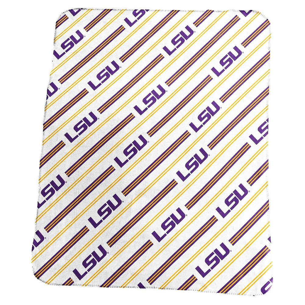 "Logo Brands LSU Tigers 50"" x 60"" Classic Vertical Stripe Fleece ...