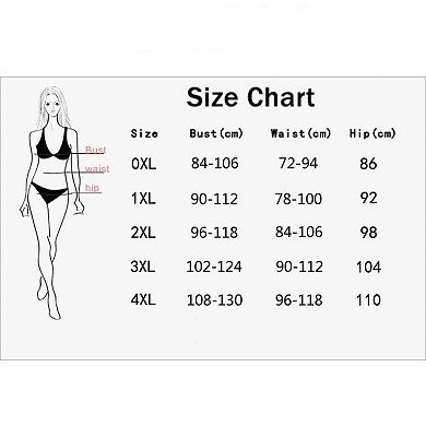 Women's Plus Size Swimsuit 3 Piece Set Tropical Print Bikini with Sheer ...