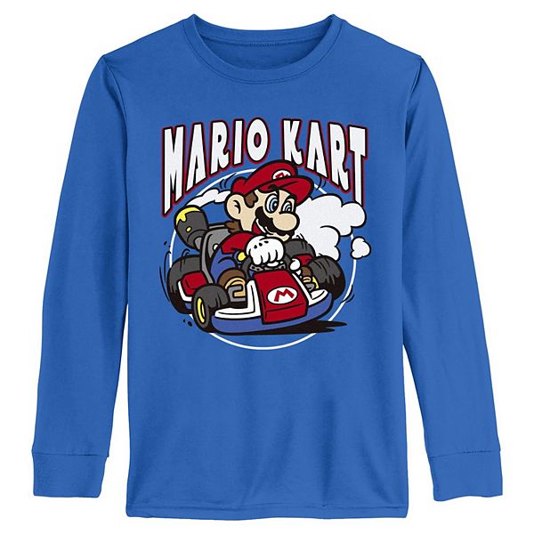 Boys 6-20 Nintendo Mario Kart Racing Graphic Long Sleeve Graphic Tee