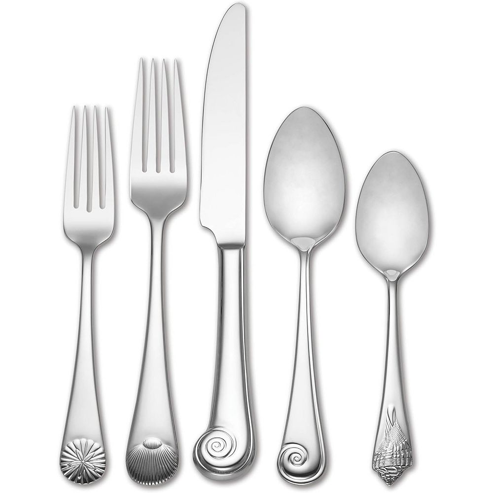 Reed & Barton Seashell 5Pc Flatware Place Setting, 5 Piece, Silver
