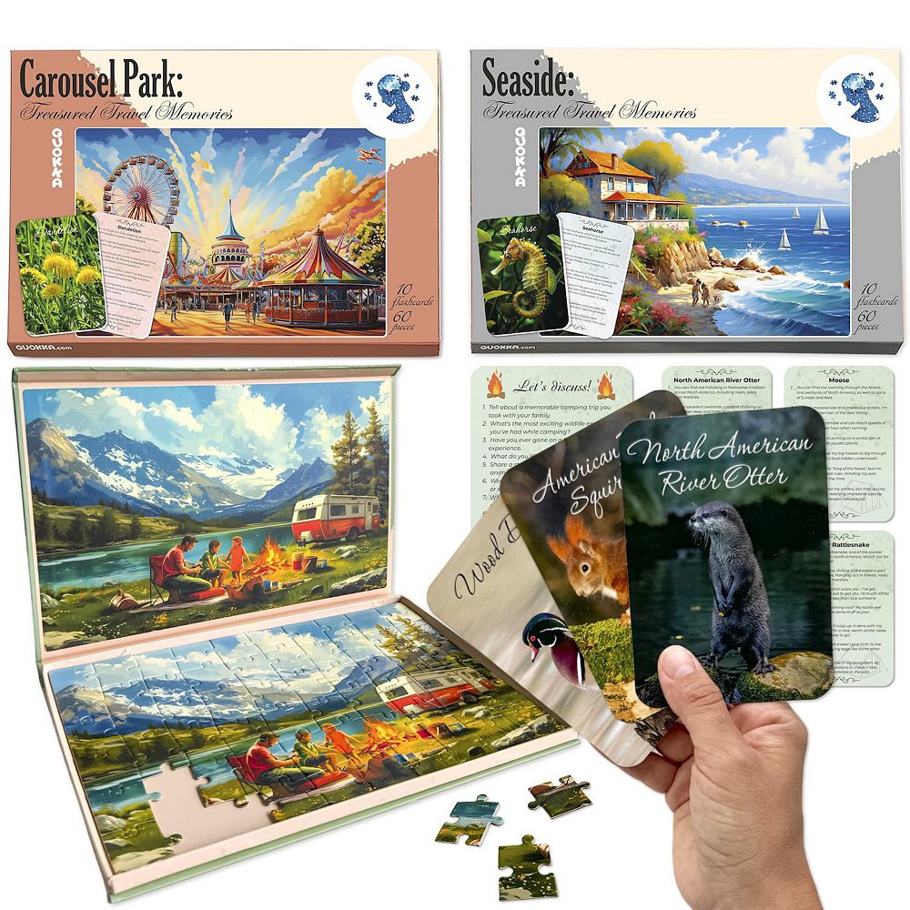 QUOKKA Set of 3 Dementia Puzzles Treasured Memories 60 Pcs 9 Memory ...