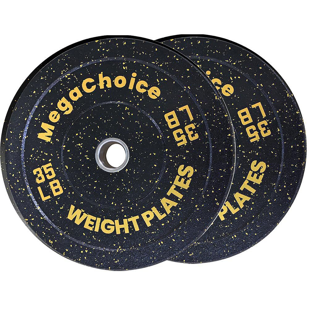 Rubber Bumper Plates Set, Weight Plates for Strength Training ...