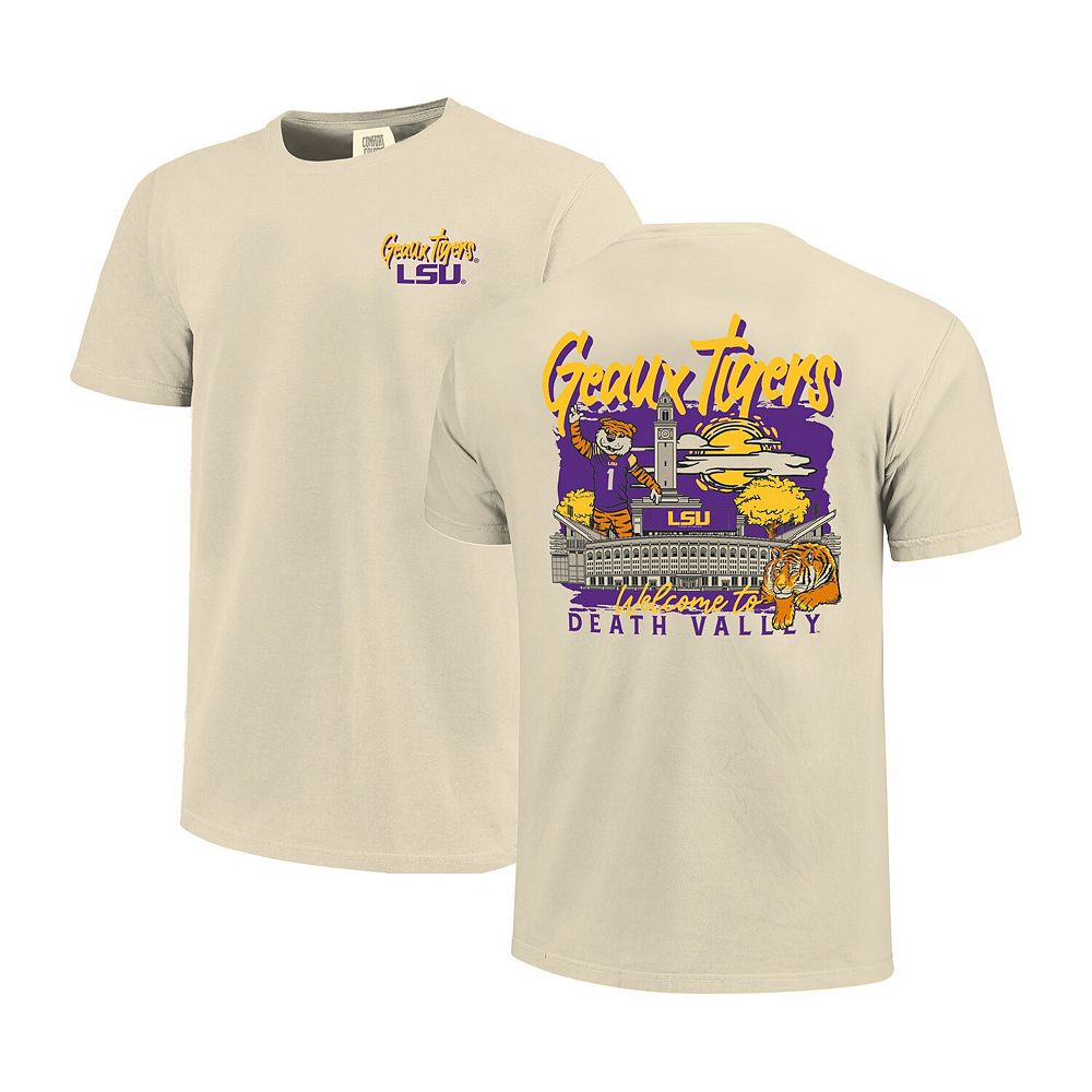 Men's Image One Natural LSU Tigers Comfort Colors Hand-Drawn Campus ...