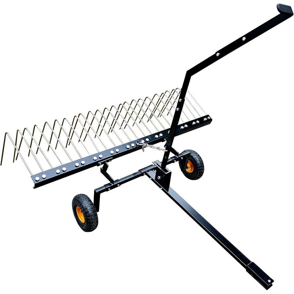 60-Inch Tow Behind Dethatcher & Lawn Sweeper, Lawn Tow Dethatcher Rake ...