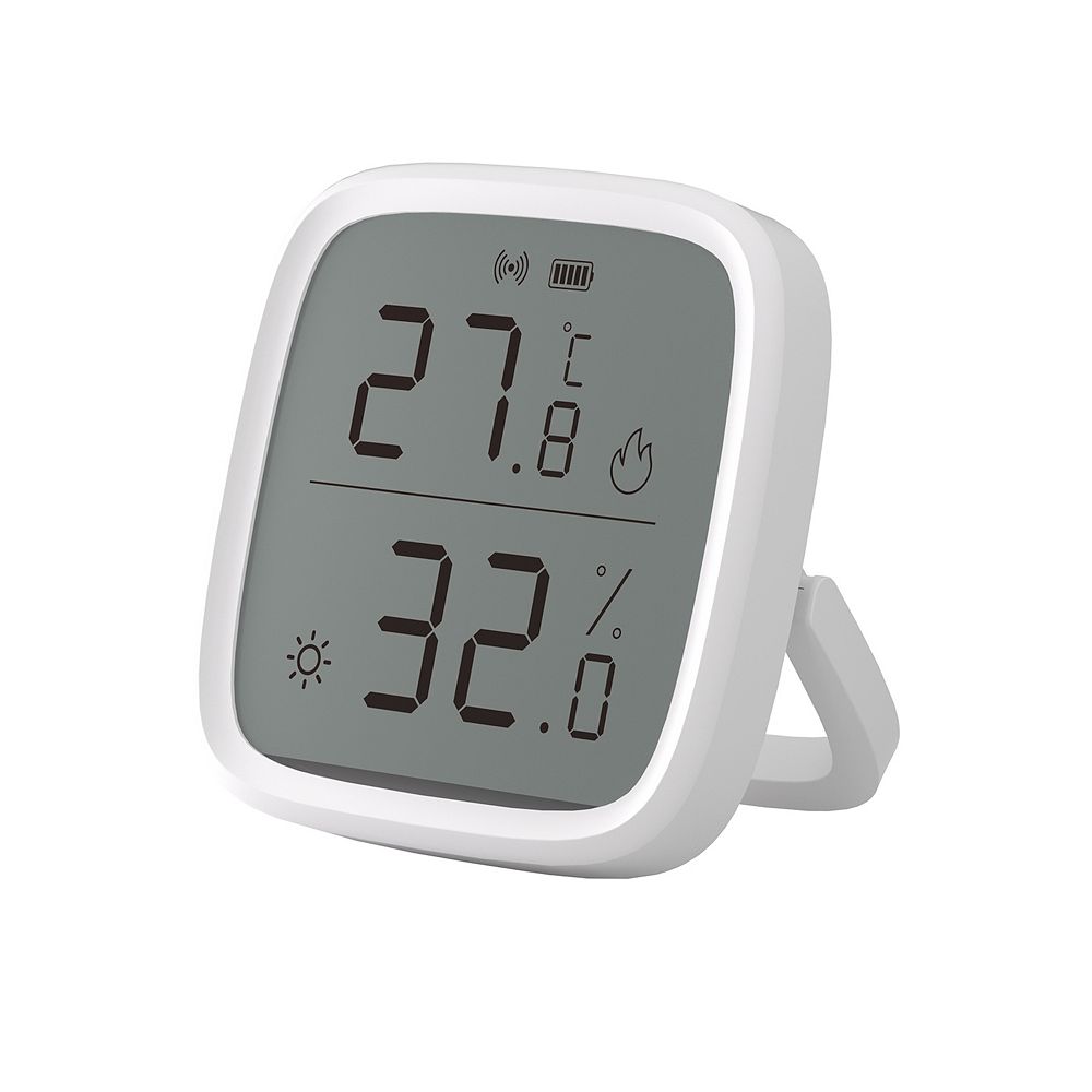 Smart White LCD Temperature and Humidity Sensor with App Control, Data ...