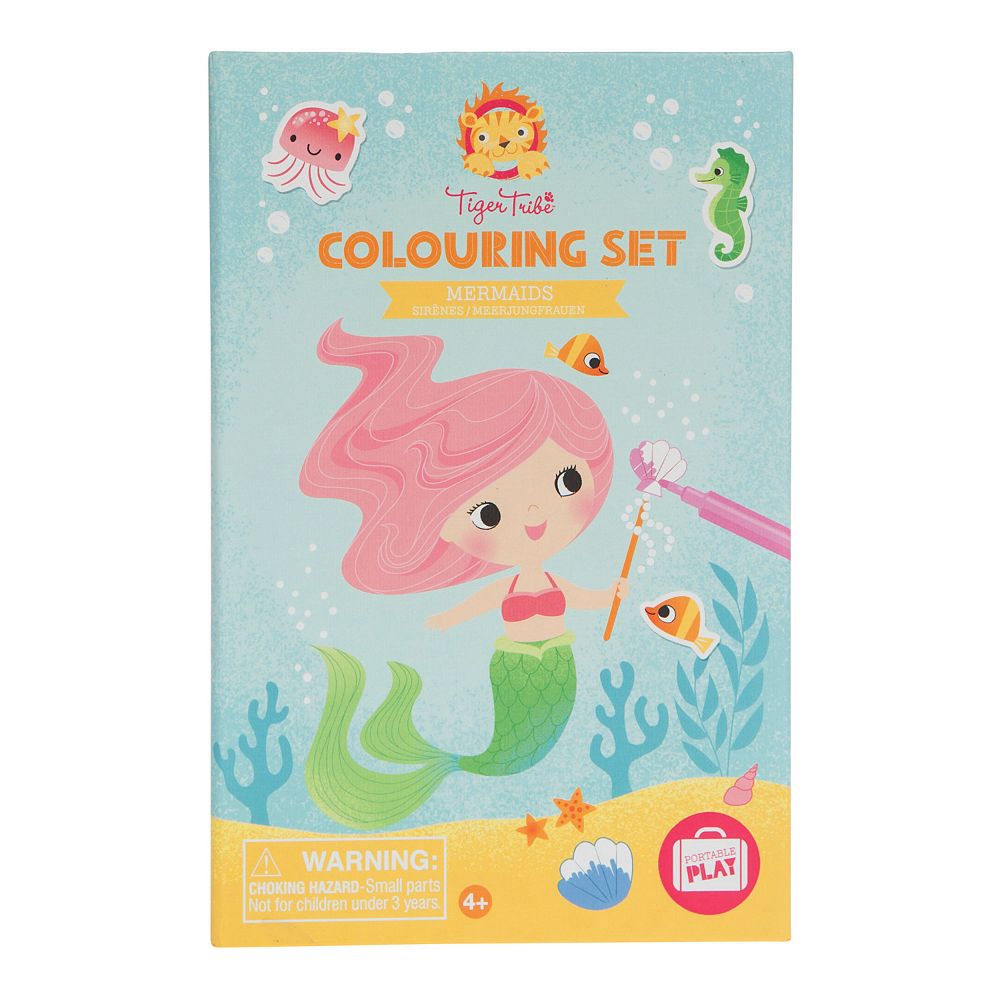 Tiger Tribe Mermaid Coloring Set with Markers & Stickers
