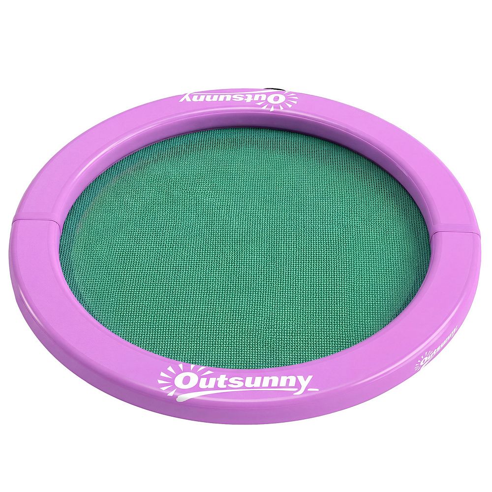 Outsunny 8FT Inflatable Water Hammock Floating Ring Dock Platform