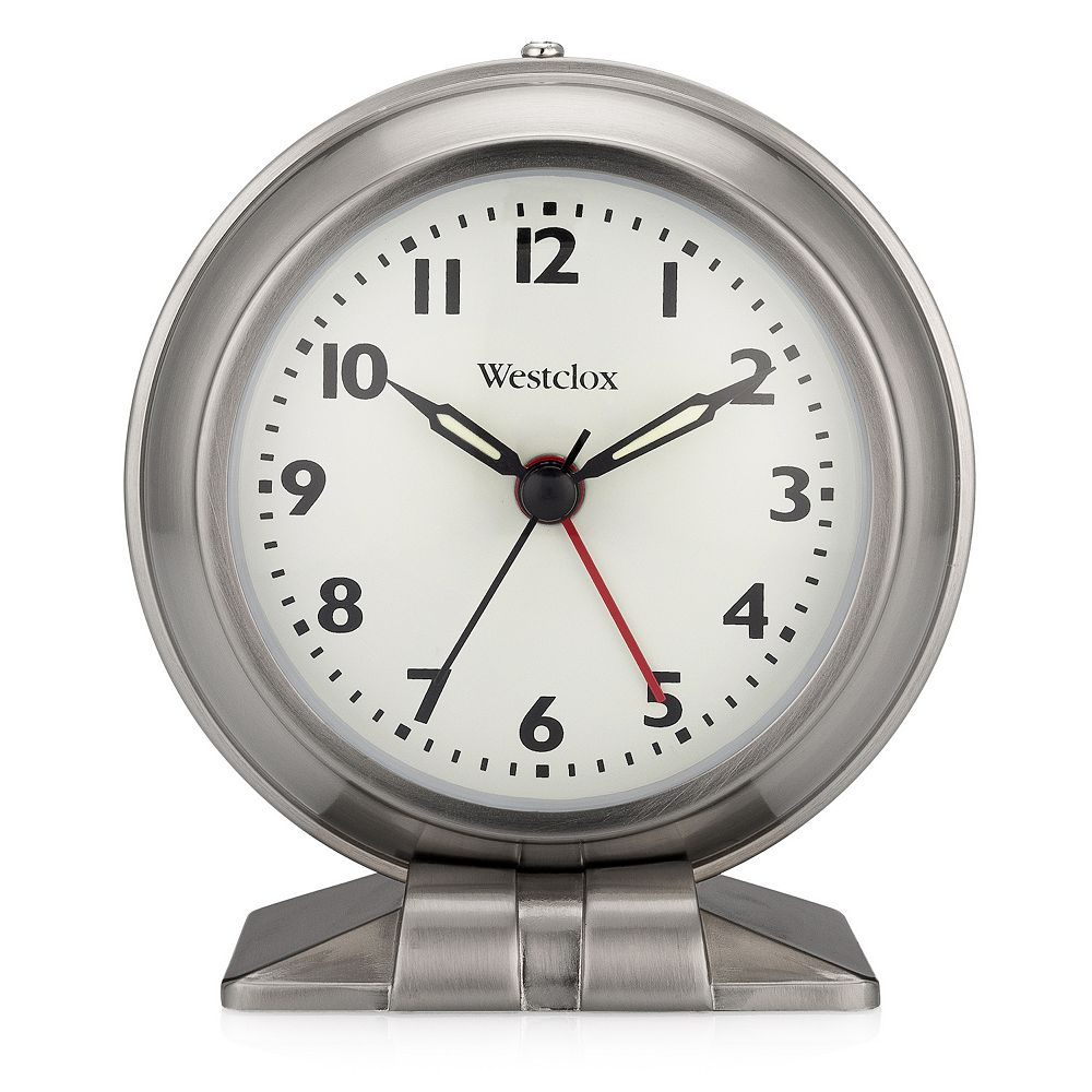 Westclox Metal Alarm Clock with Nickel Finish