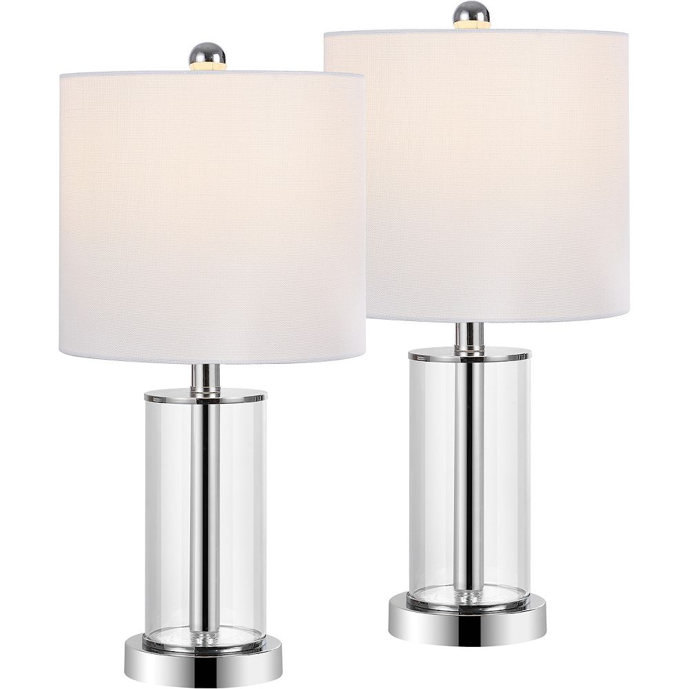 Amner 20.5" Glass Modern Contemporary Fillable Glass LED Table Lamp ...