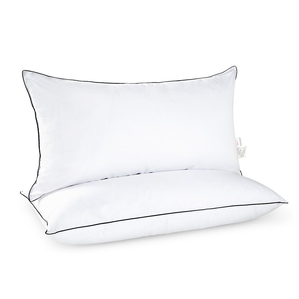 Cheer Collection Set of 2 Adjustable Layer Pillows with Removable Gel ...