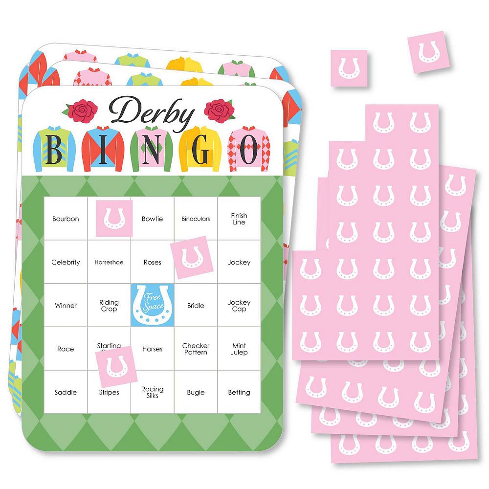 Big Dot of Happiness Derby Horse Race Bingo Cards & Markers Kentucky ...