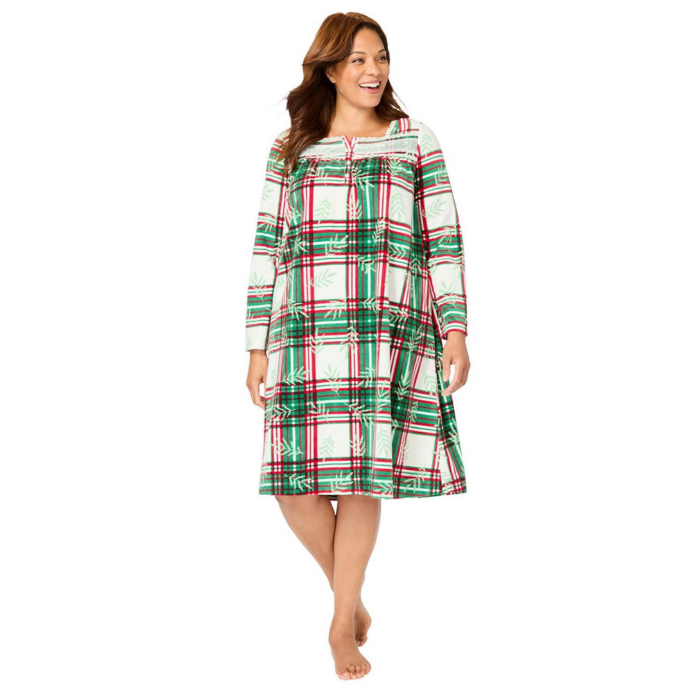Only Necessities Plus Size Long-Sleeve Gown
