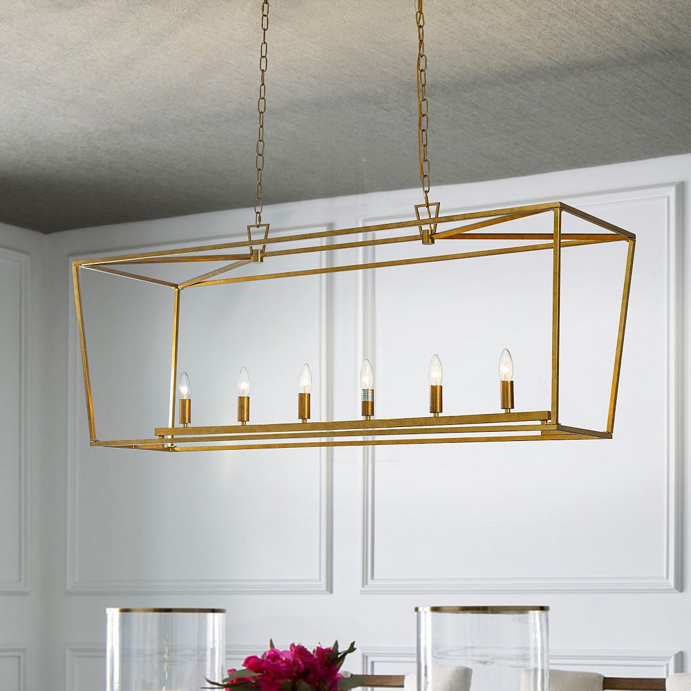 Modern Farmhouse Linear Kitchen Island Chandelier Industrial ...