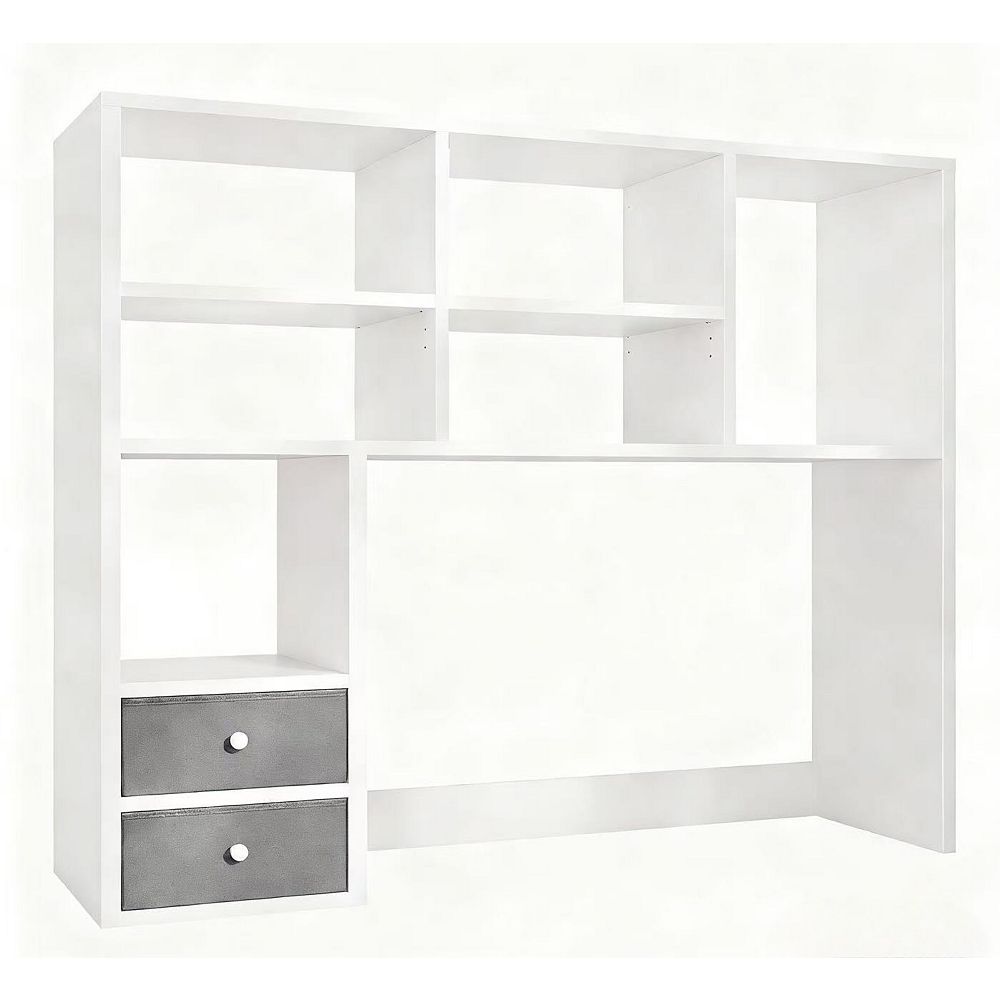 High-capacity Desk Hutch with 7 Compartments & 2 Drawers for Efficient ...